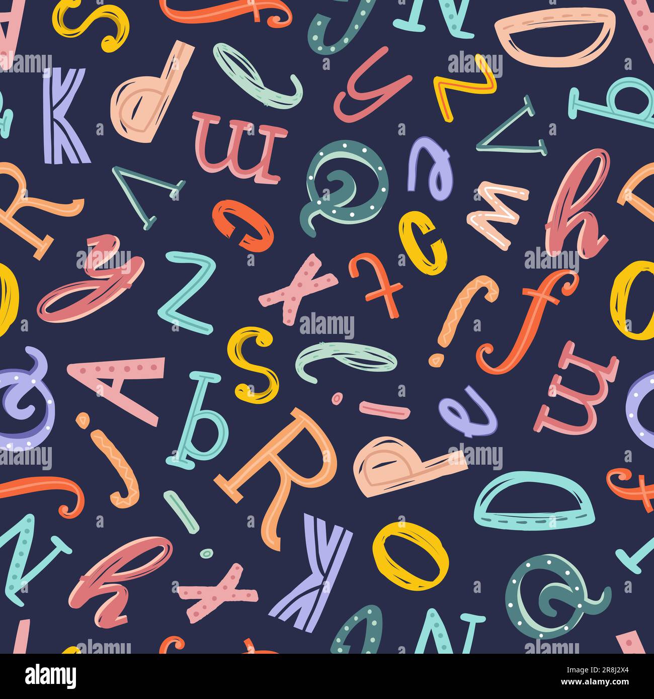 Lovely hand drawn letters, doodle alphabet, school background, great ...