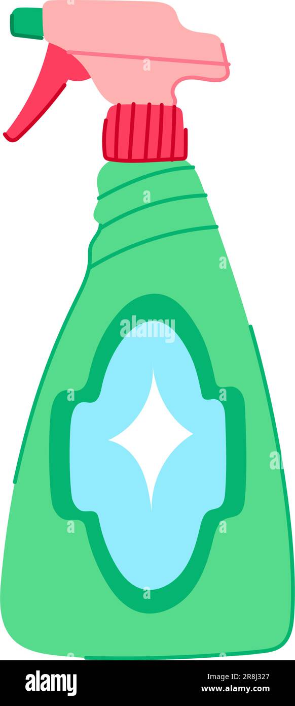 bottle glass cleaner cartoon vector illustration Stock Vector Image ...