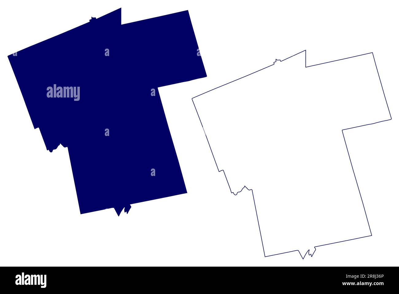 Oxford County (Canada, Ontario Province, North America) map vector ...