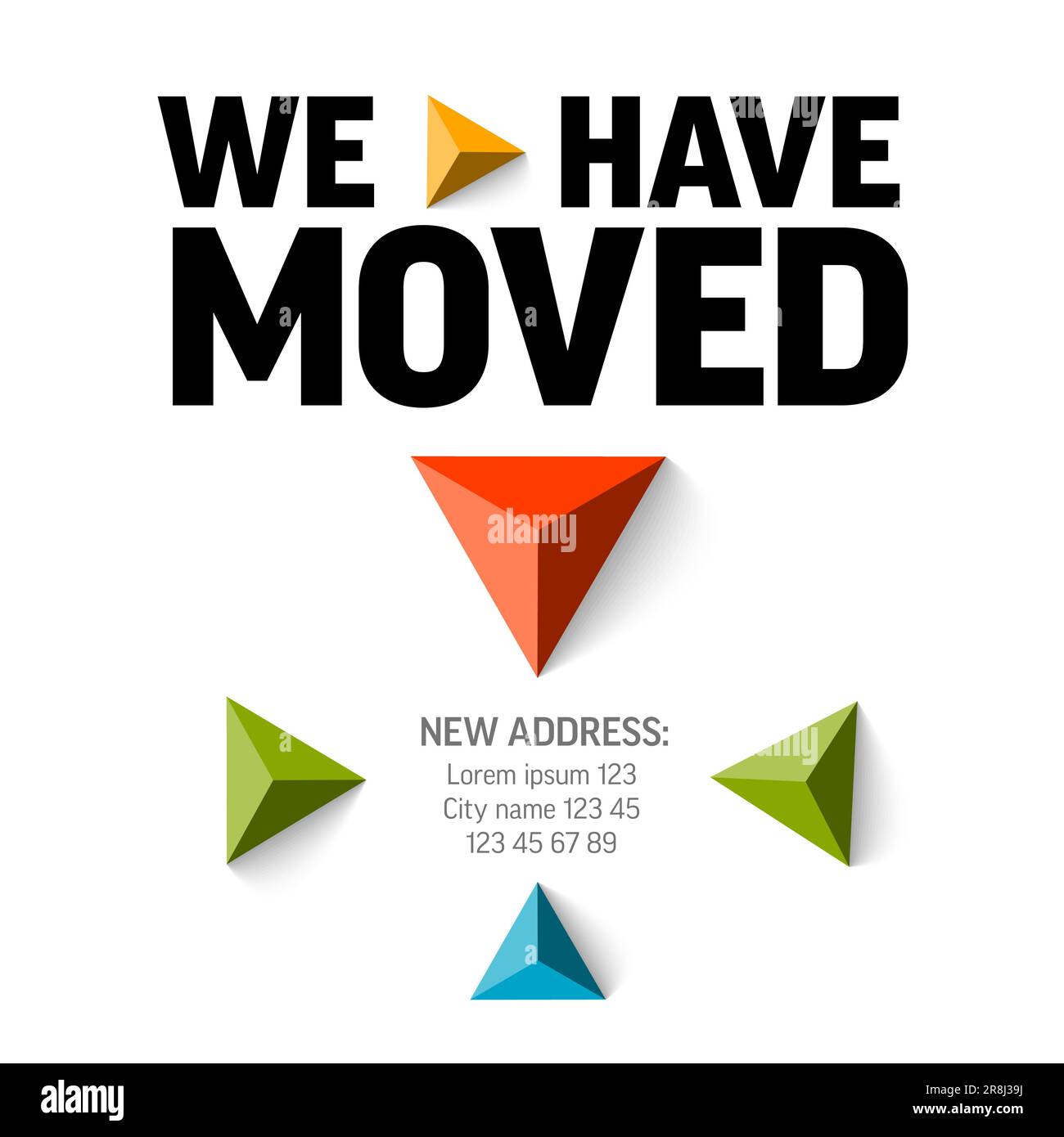 We are moving minimalistic flyer template with place for new company ...