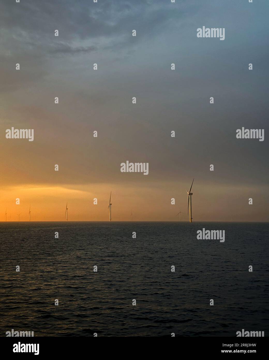 Wind Turbines, on a North Sea windfarm Stock Photo - Alamy