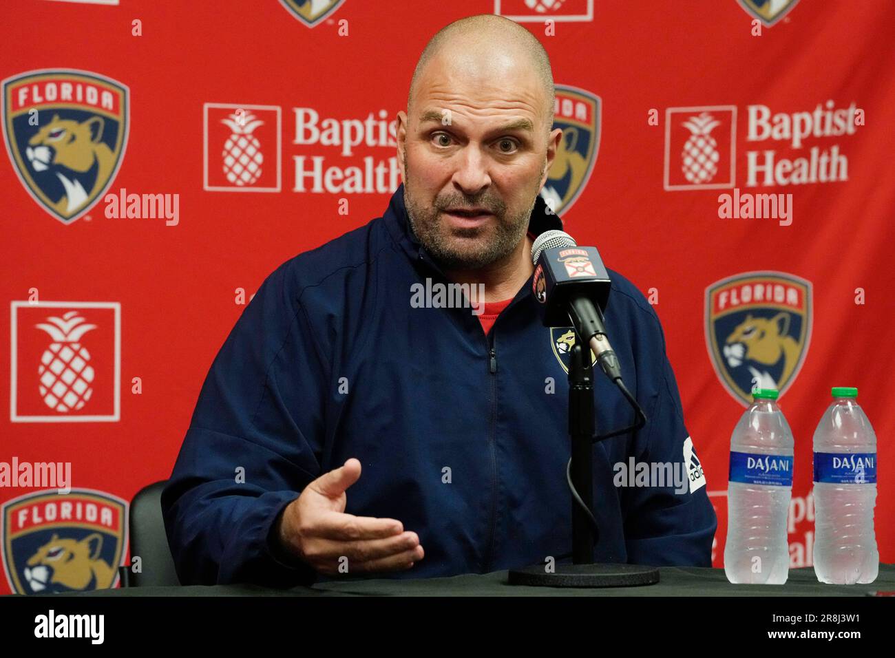 Florida Panthers General Manager Bill Zito speaks during a news ...