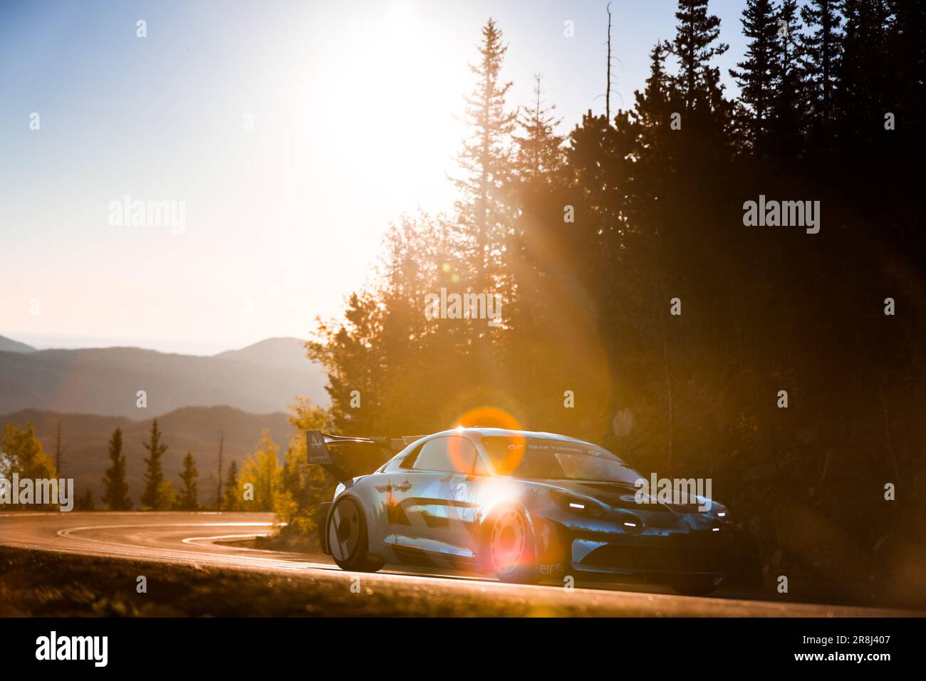 110 Raphael Astier (fra), Alpine A110 GT4 Evo, Pikes Peak Open, action ...