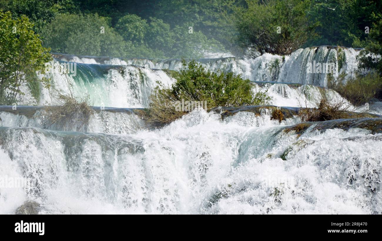 scenic waterfall in krka national oark in croatia Stock Photo - Alamy