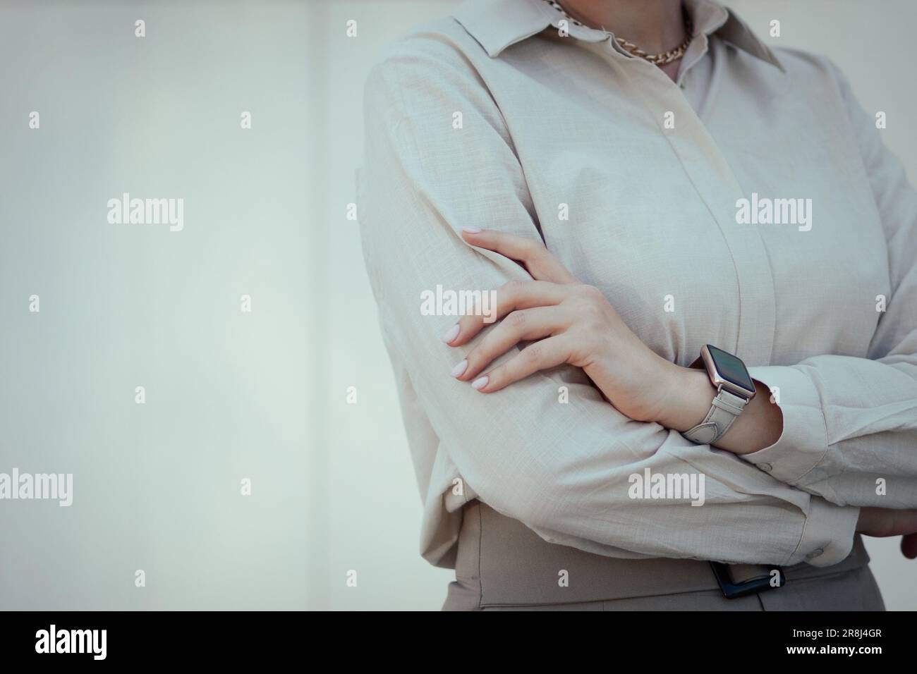 Women's office or business style in clothes. Restrained female image in ...