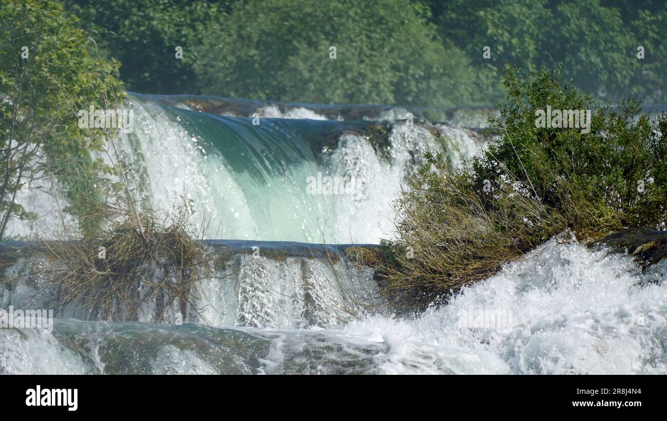 scenic waterfall in krka national oark in croatia Stock Photo - Alamy
