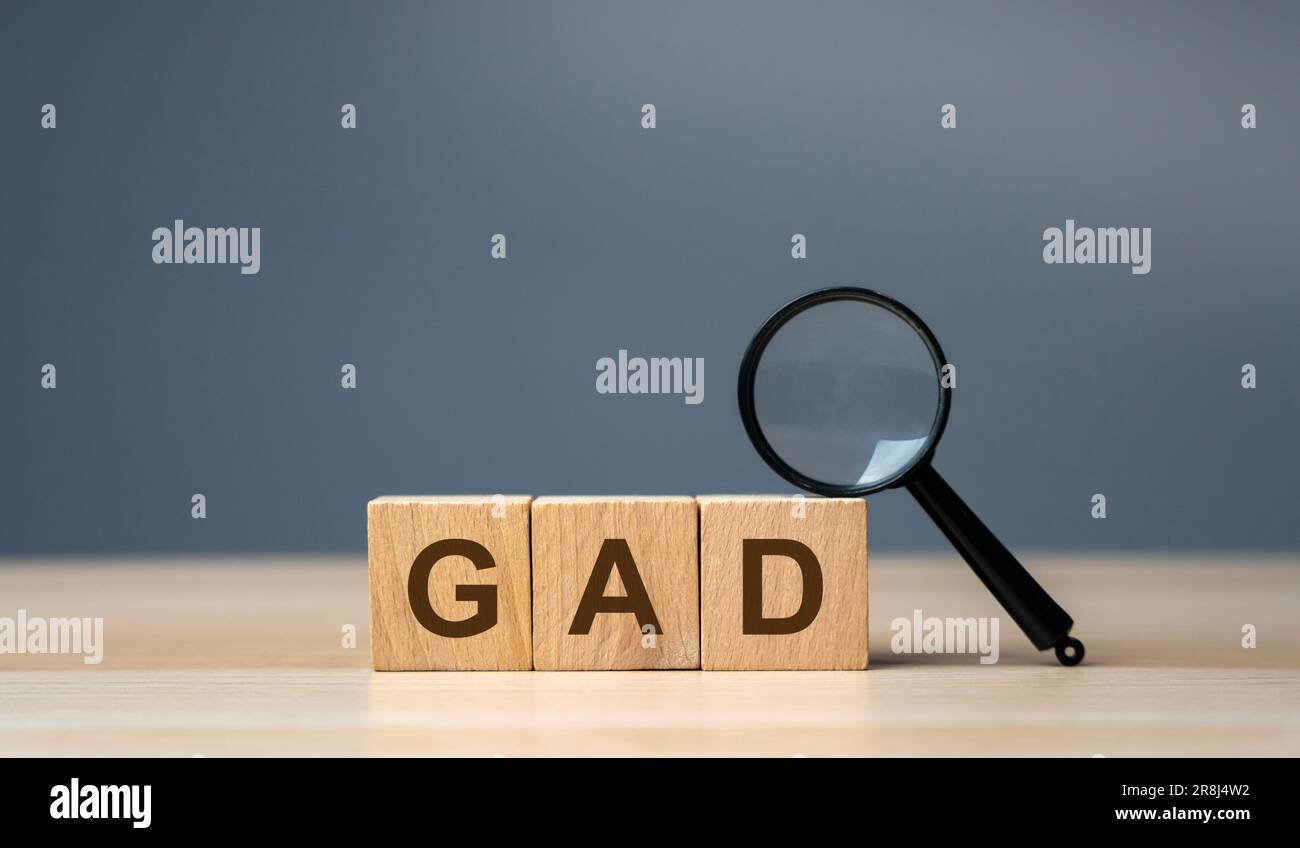 Wooden blocks GAD - Generalized Anxiety Disorder. Mental and behavioral ...