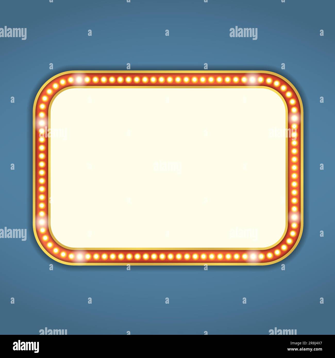 Blank retro banner with lights, vector eps10 illustration Stock Vector ...