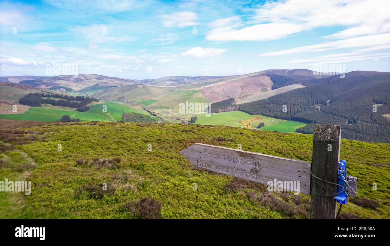 Vie from the top of Lee Pen Hill, Innerleithen, Scottish Borders ...