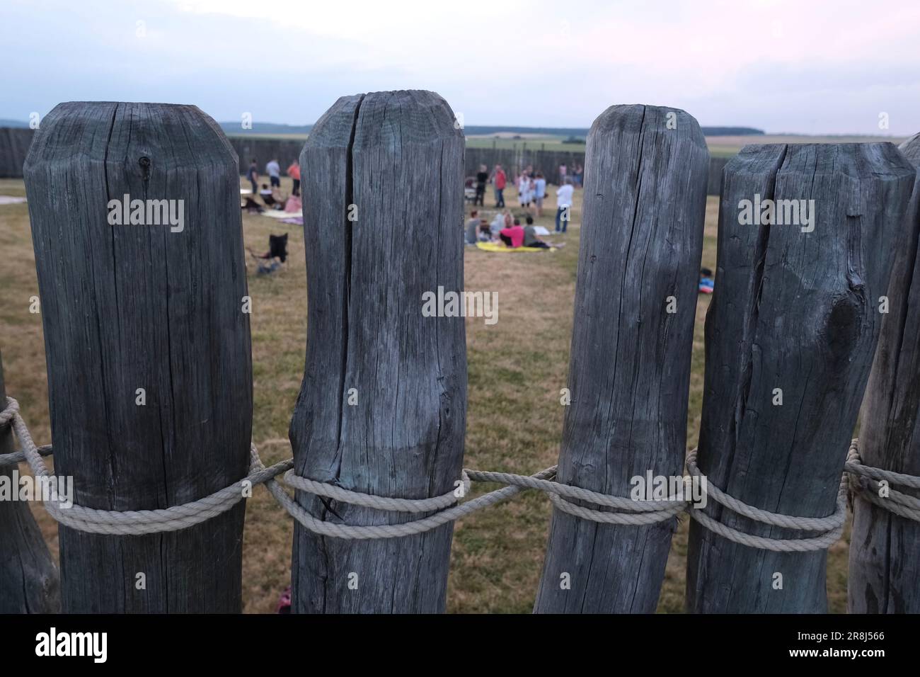 Goseck, Germany. 21st June, 2023. Visitors of the solar observatory ...