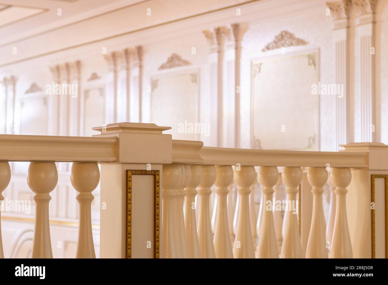 Marble stone balusters in a classic style interior Stock Photo - Alamy