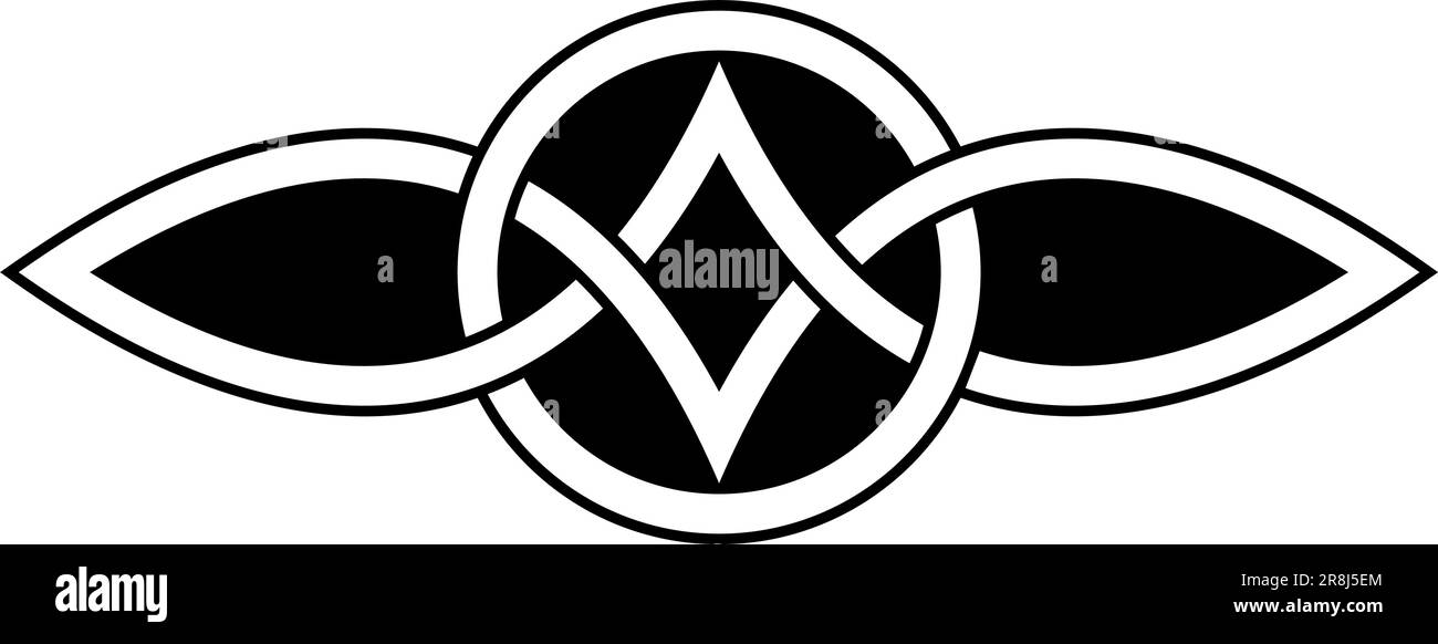 Serch Bythol in black contour. Celtic symbol. Isolated background ...