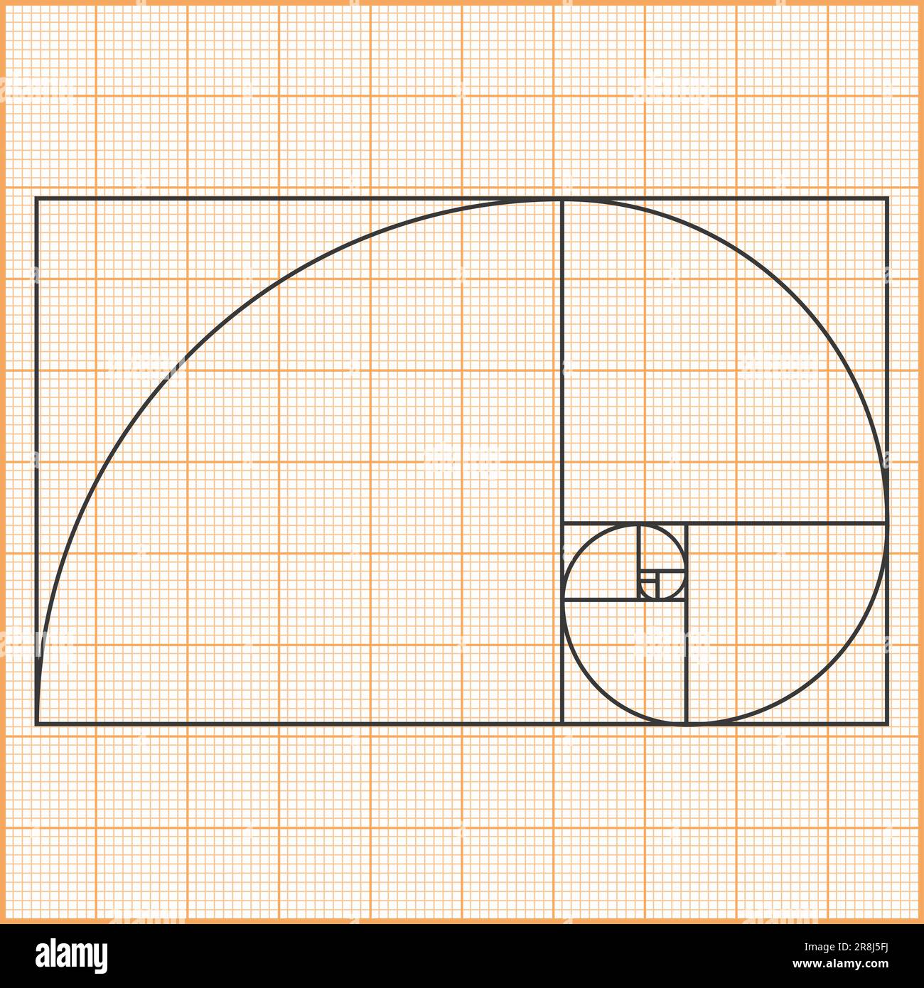 Graph paper with golden ratio, vector eps10 illustration Stock Vector ...