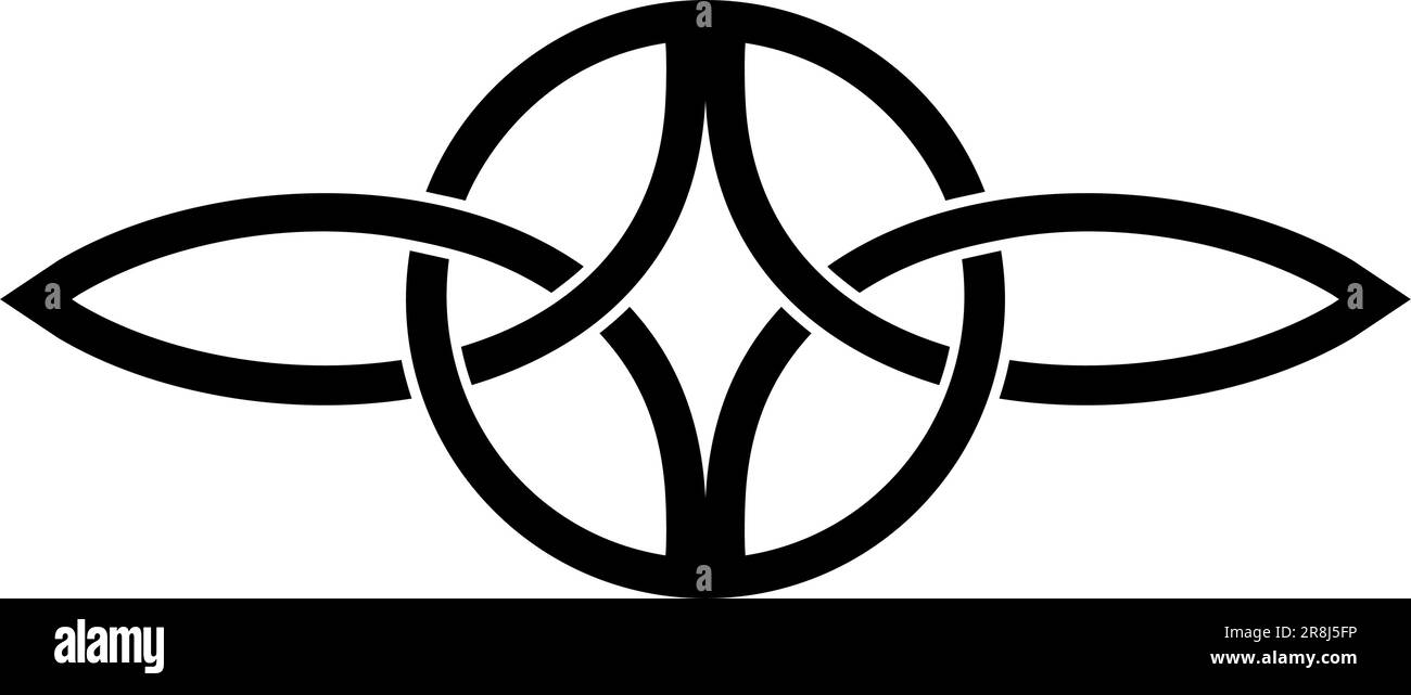 Serch Bythol in black. Celtic symbol. Isolated background. Symbolizes ...