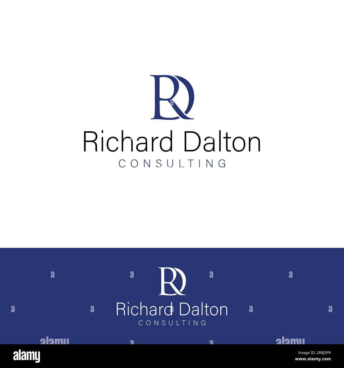 Richard Dalton consulting vector logo design. R and D logotype. RD ...