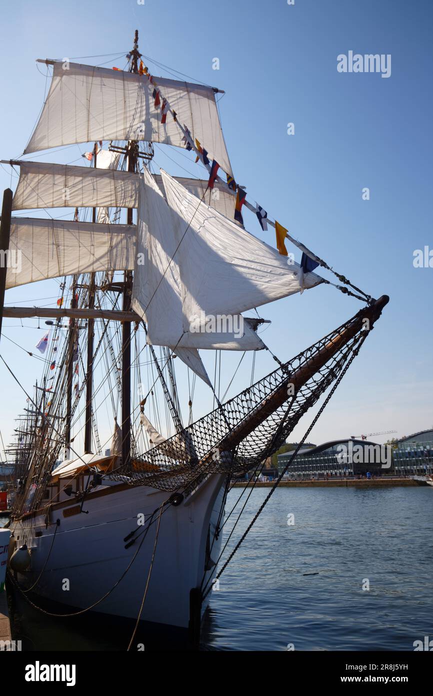 le Marite ship in the Armada of Rouen, a parade of old sailing boats ...
