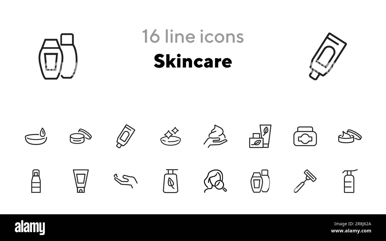 Skincare application Stock Vector Images - Alamy