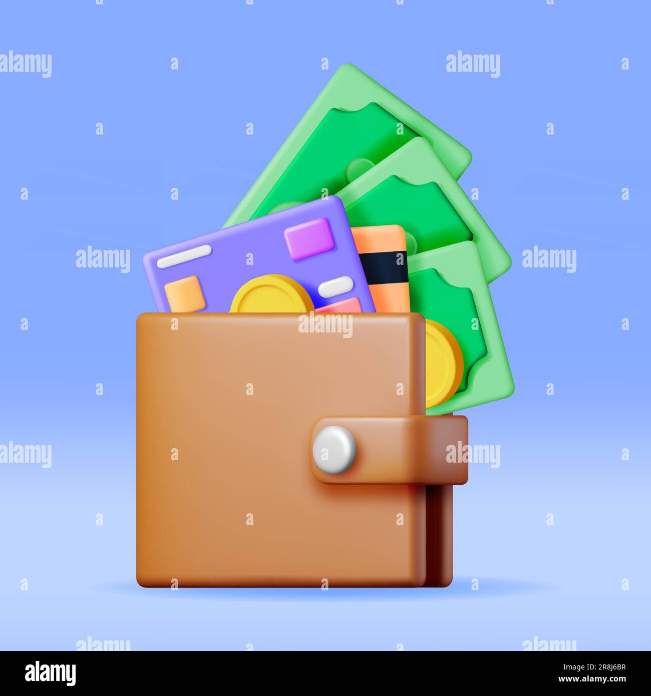 3d wallet green dollar Stock Vector Images - Alamy