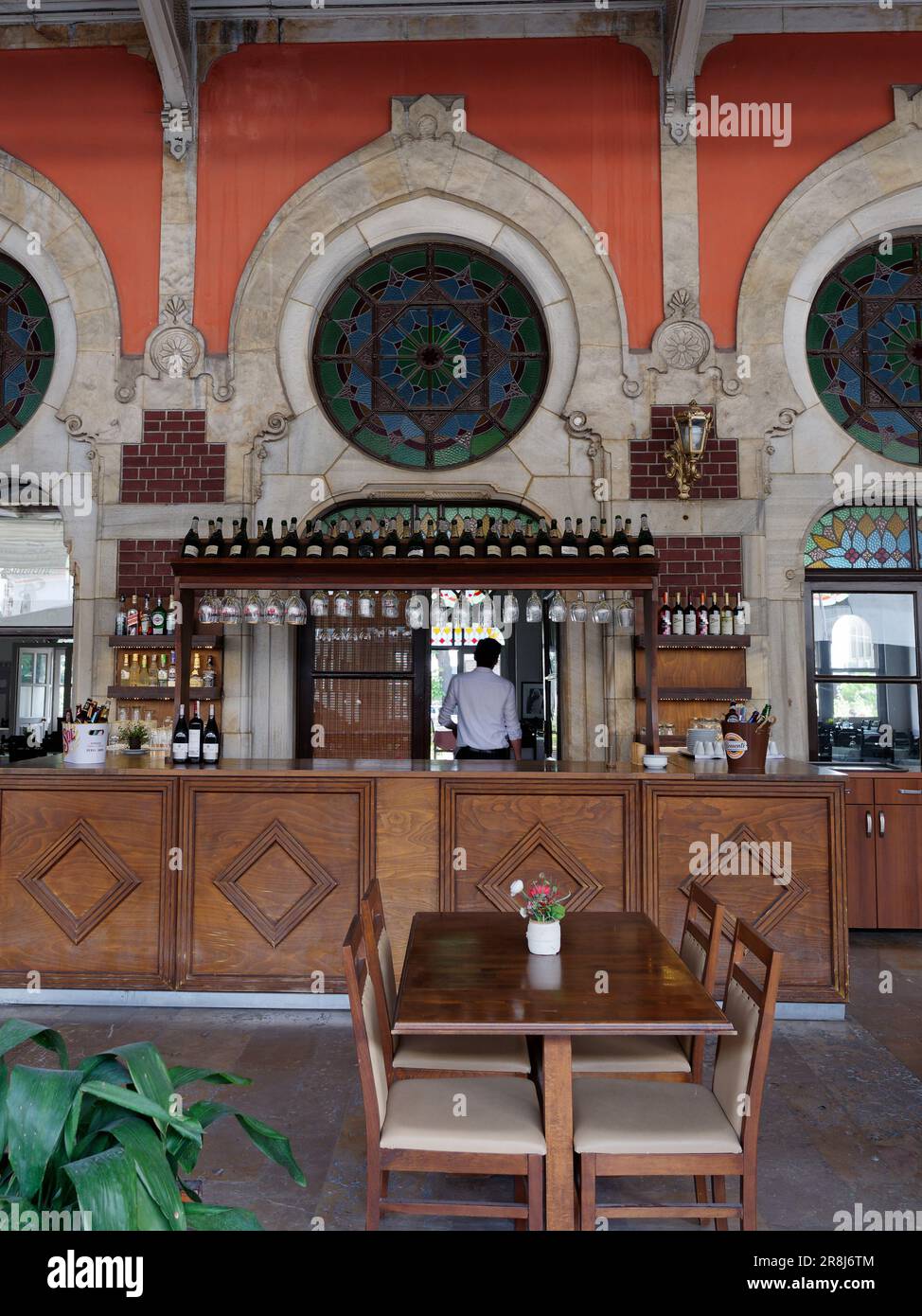 Wooden Bar outside the elegant restaurant exterior Sirkeci Train ...