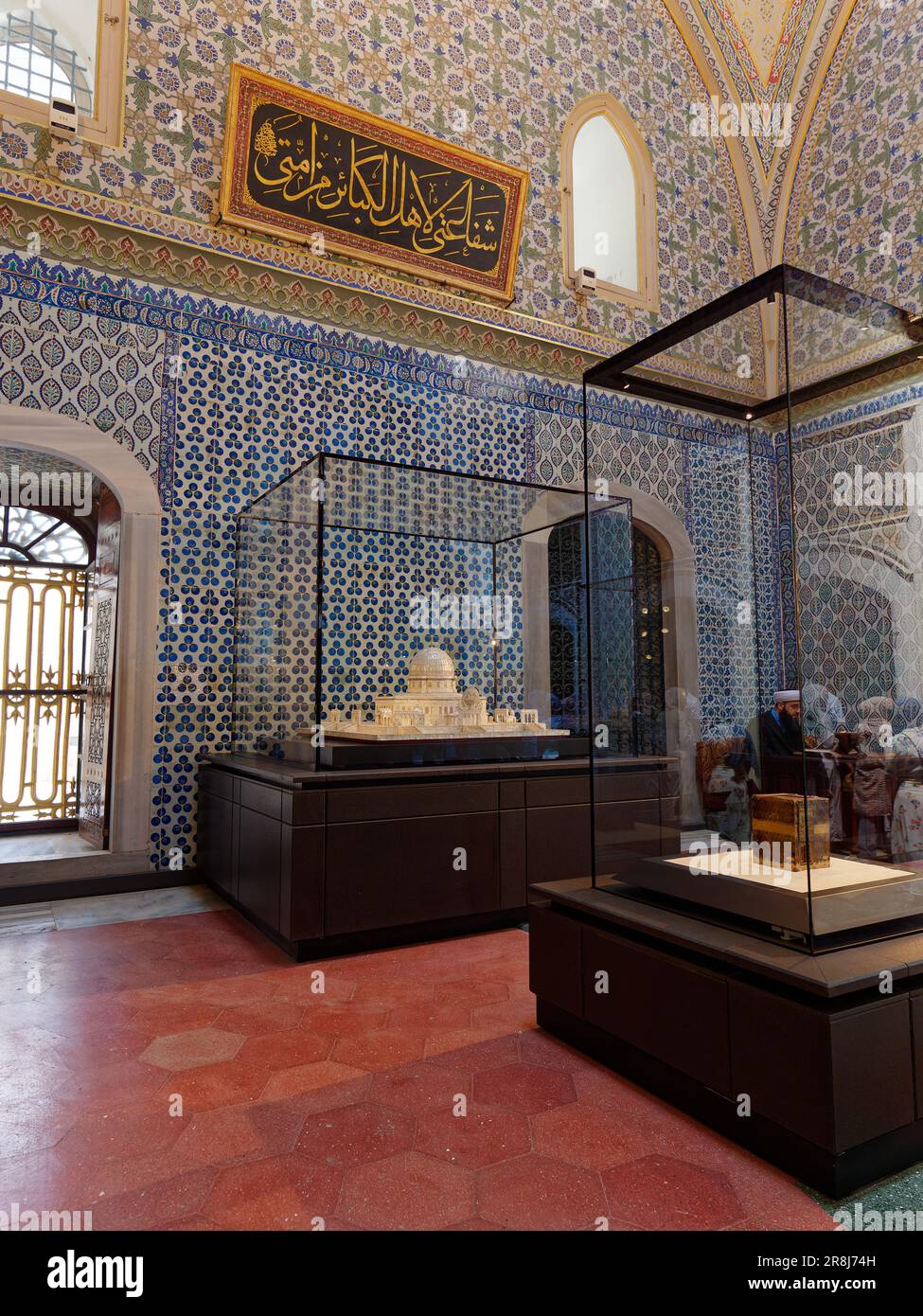 Topkapi Palace Museum with its elegantly tiled blue interior and Mosque ...