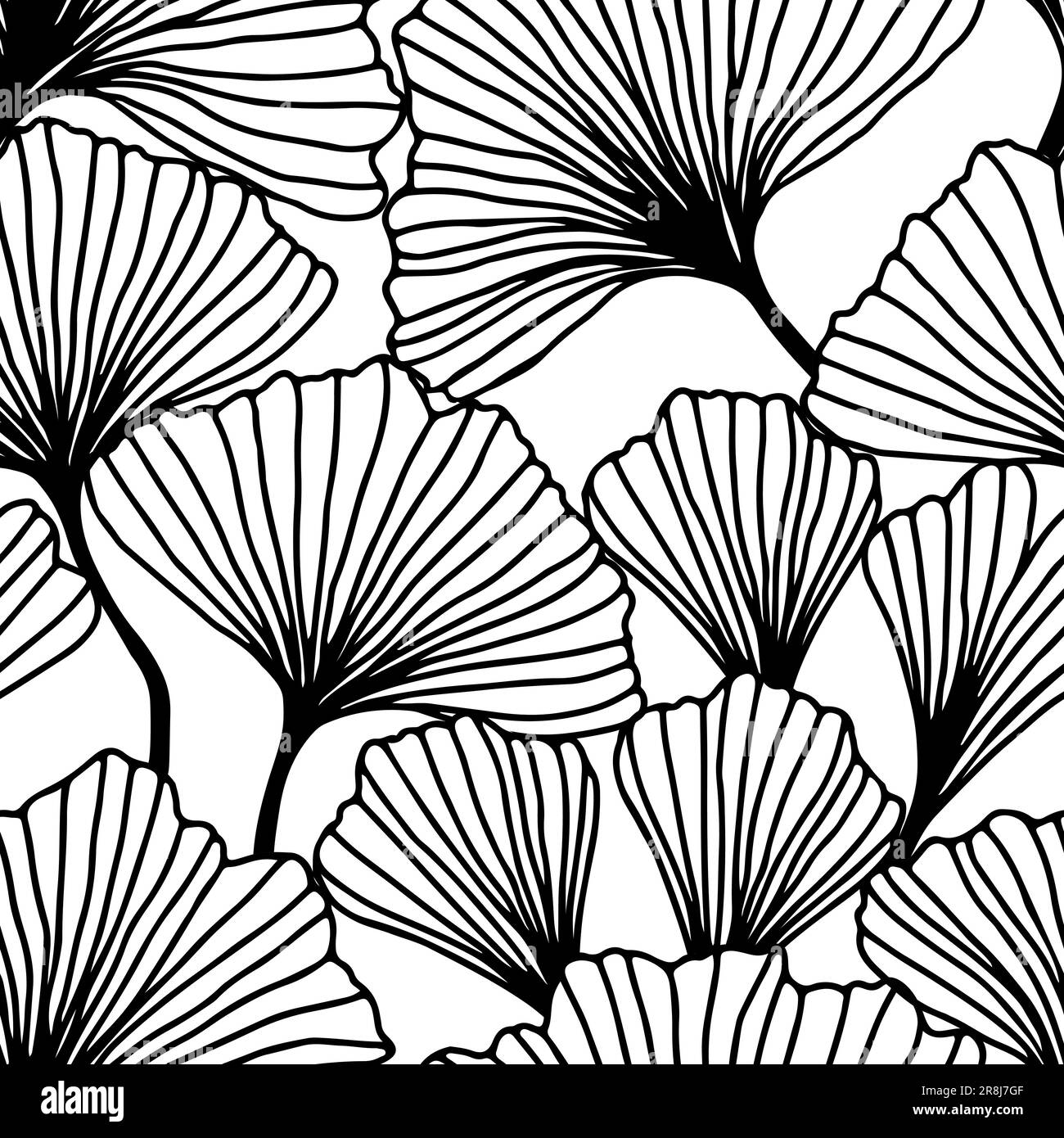 Ginkgo biloba leaves pattern Stock Vector Image & Art - Alamy