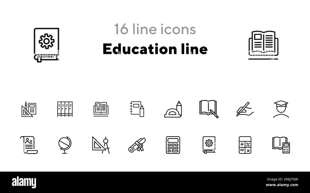 Class line icons web Stock Vector Images - Alamy