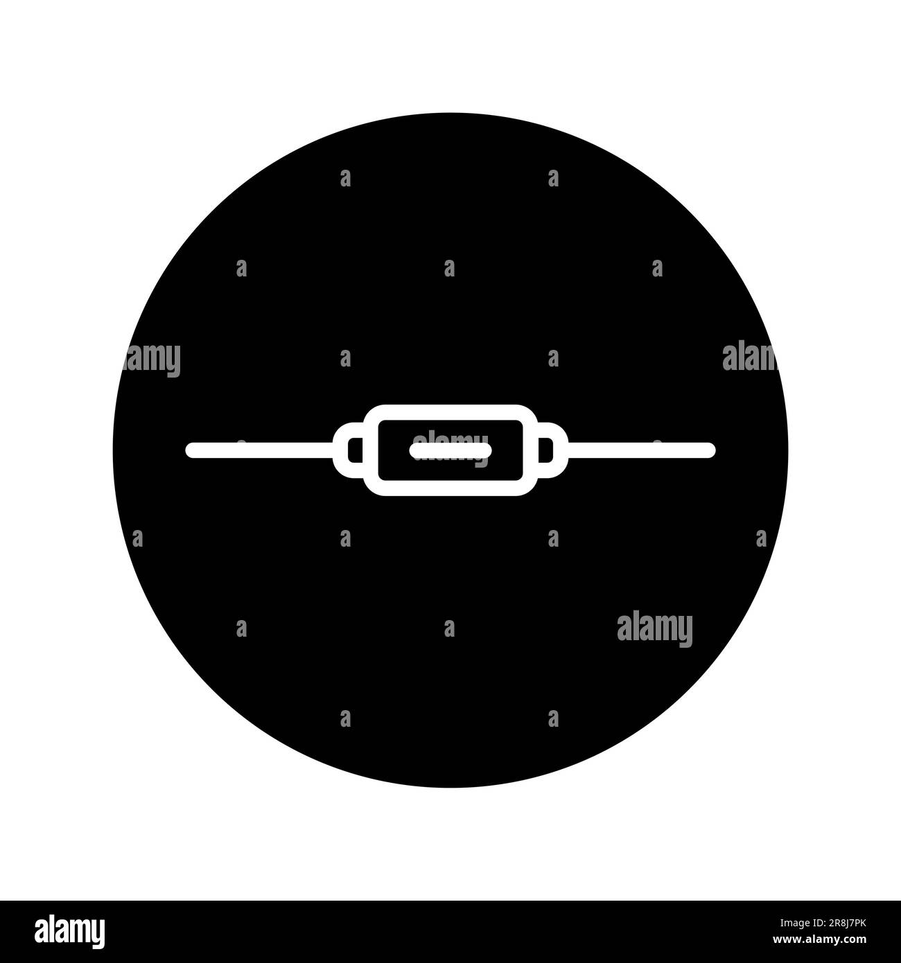 Capasitor polystyrene black line icon. Pictogram for web page, mobile ...