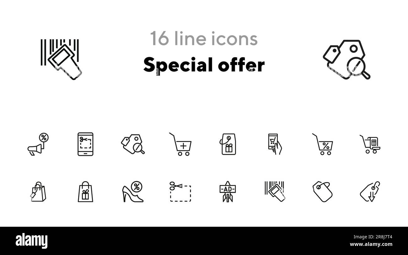 Retail trade linear icon Cut Out Stock Images & Pictures - Alamy