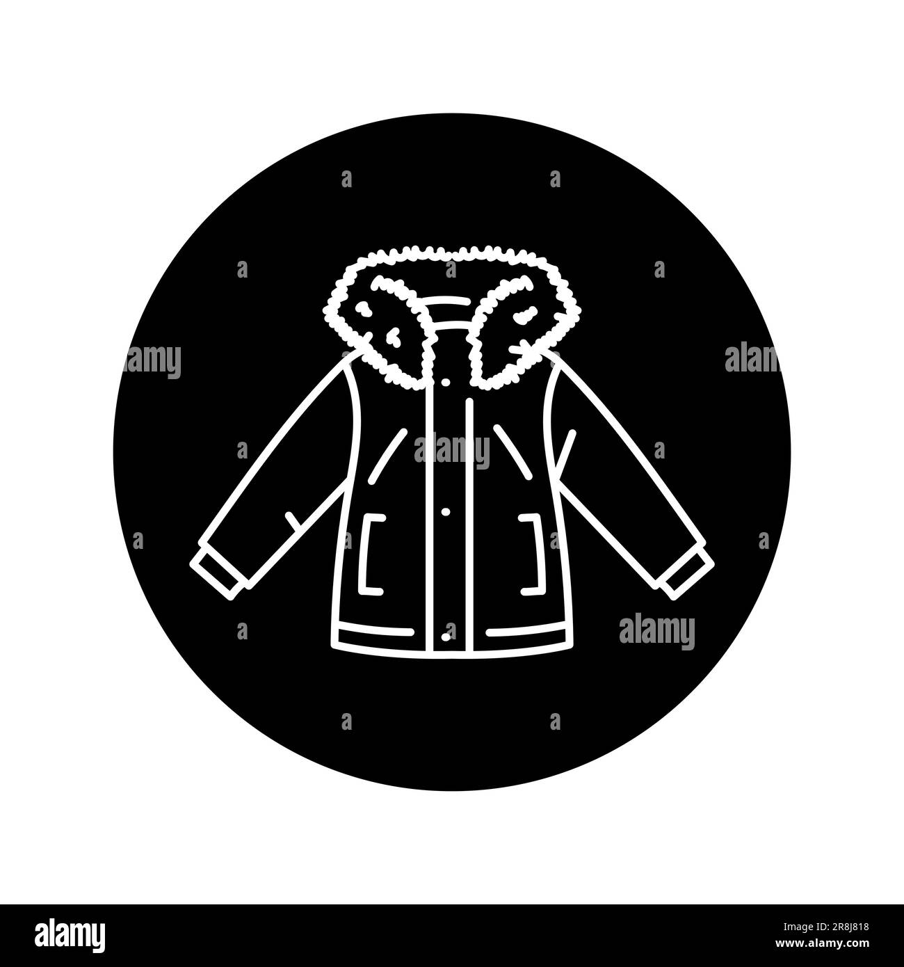 Baby jacket black line icon. Pictogram for web page, mobile app, promo ...