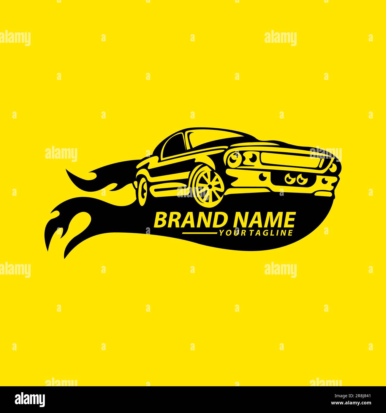 Abstract vector muscle car label logo vector Stock Vector Image & Art ...