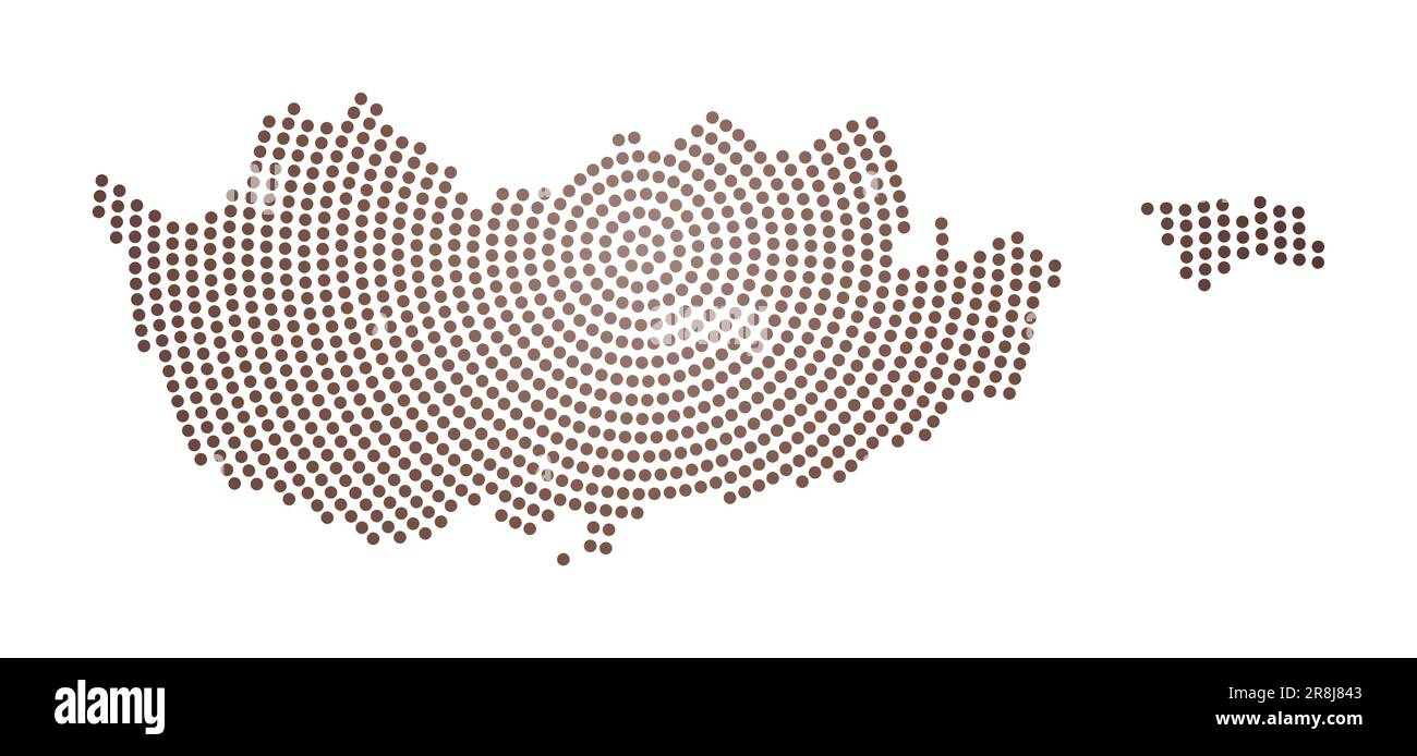 Cyprus dotted map. Digital style shape of Cyprus. Tech icon of the ...