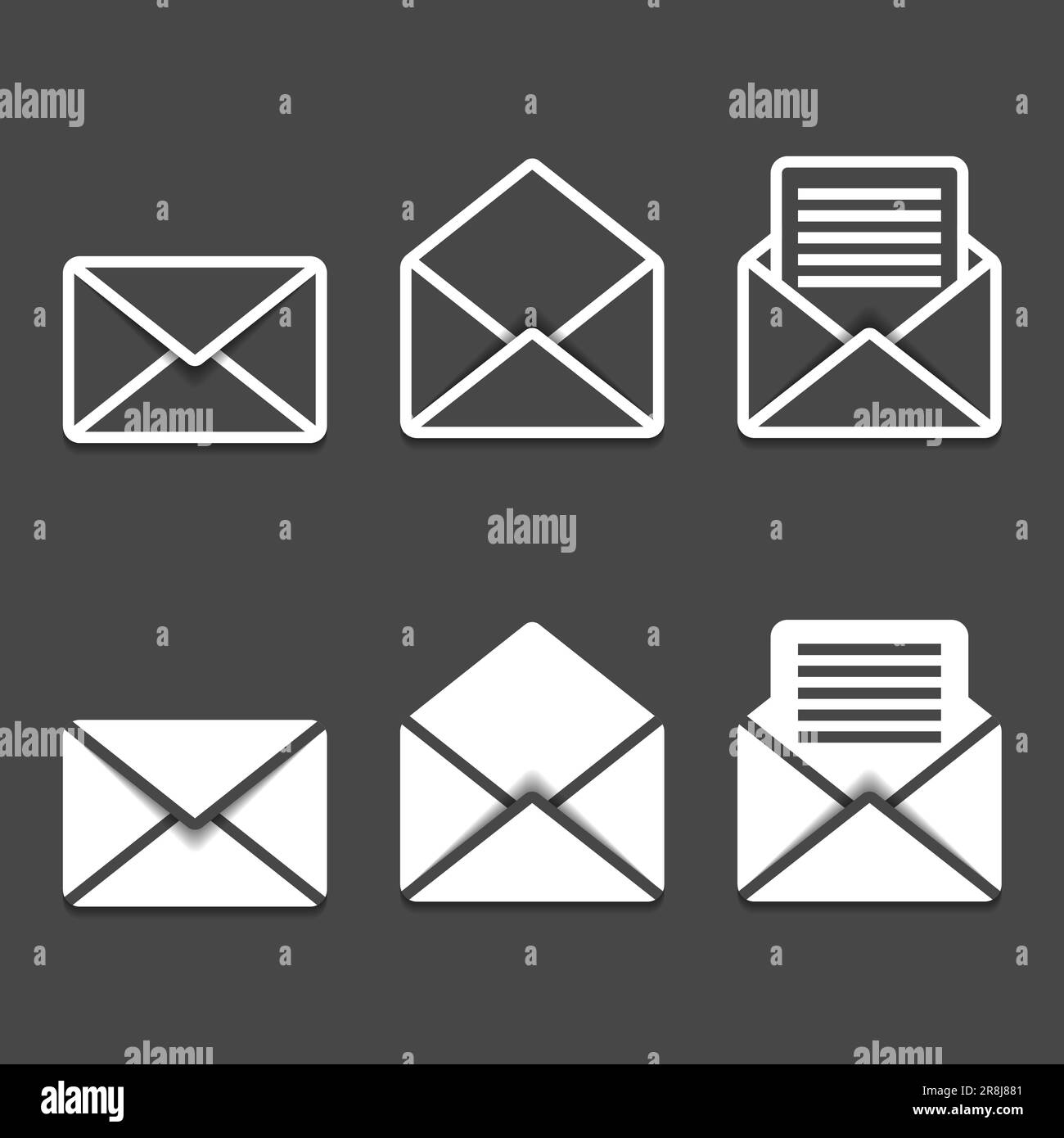 Mail icons, vector eps10 illustration Stock Vector Image & Art - Alamy