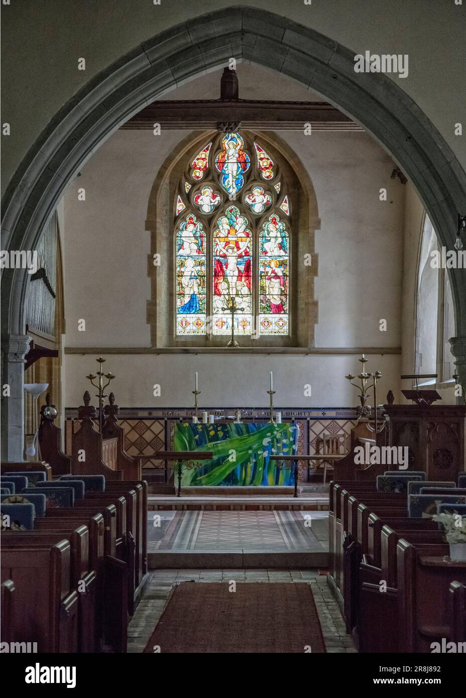 Altar at St Peter's Church in Firle Stock Photo - Alamy