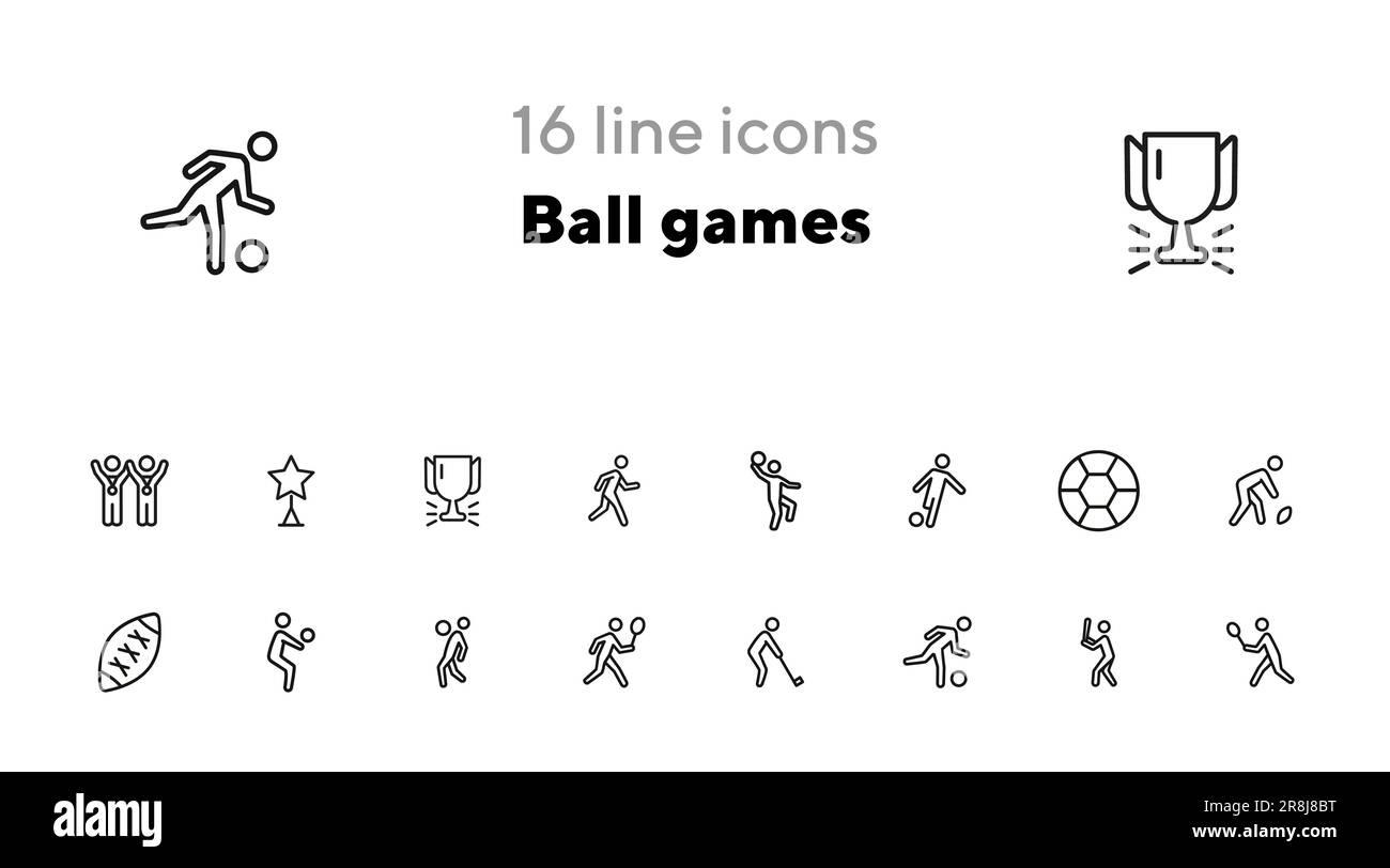 Games vector icon linear Cut Out Stock Images & Pictures - Alamy