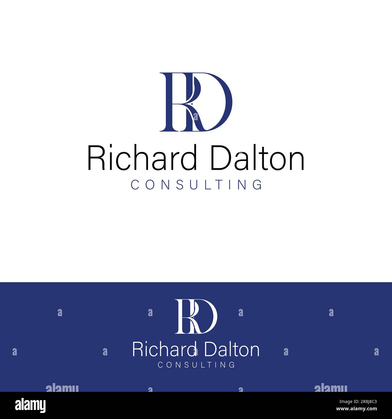 Richard Dalton consulting vector logo design. R and D logotype. RD ...