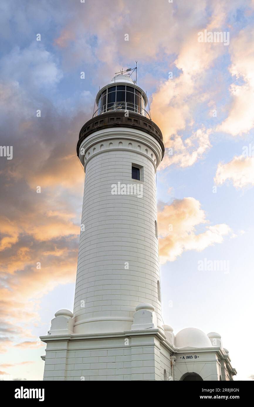 A stunning image of the Norah Head Lighthouse in Australia, illuminated ...