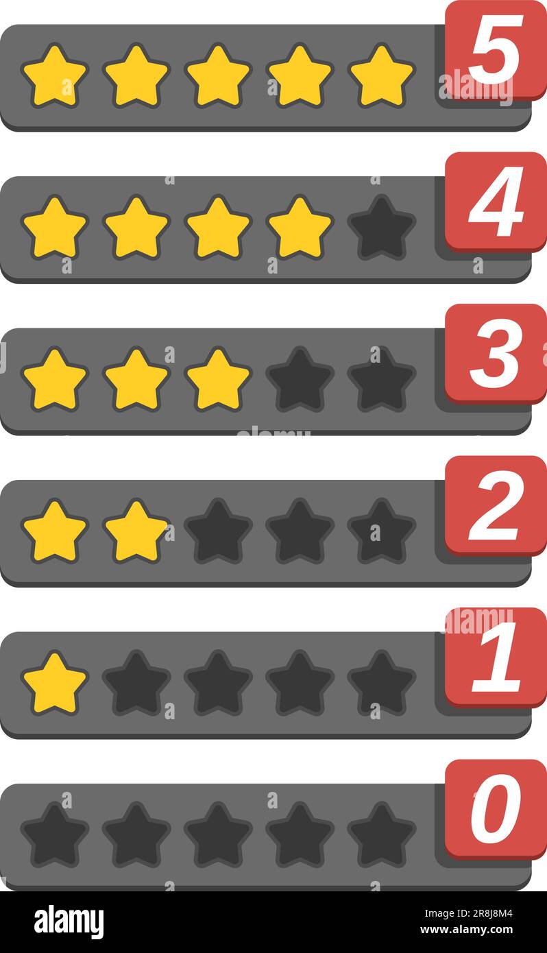 Rating stars, cartoon style, vector eps10 illustration Stock Vector ...