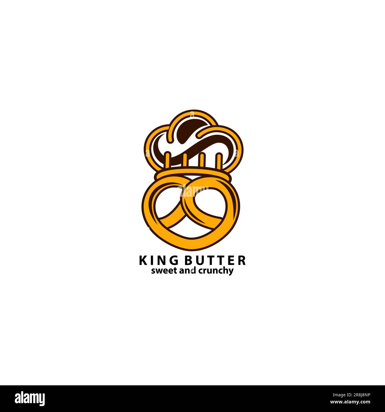 Illustrated Modern King Bakery Logo design Template Stock Vector Image ...