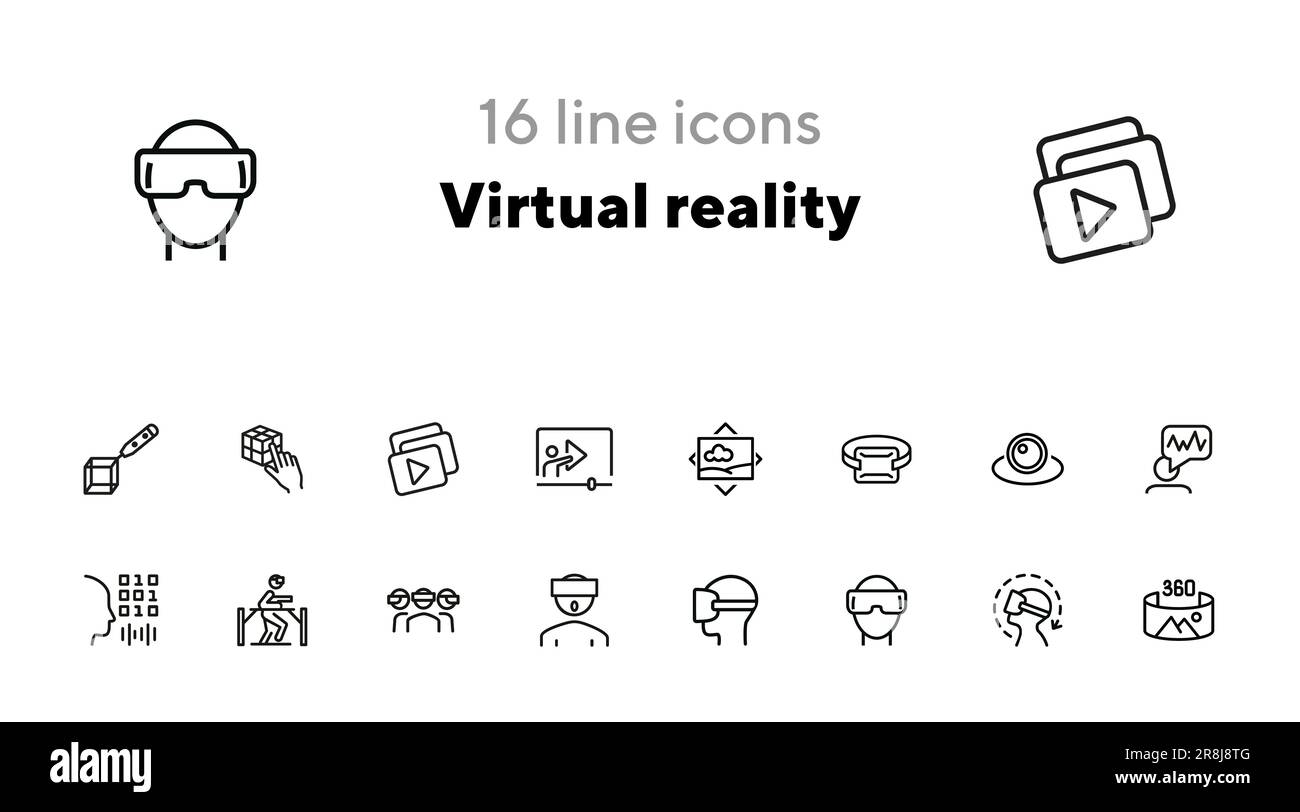 Programming vr line icon hi-res stock photography and images - Alamy