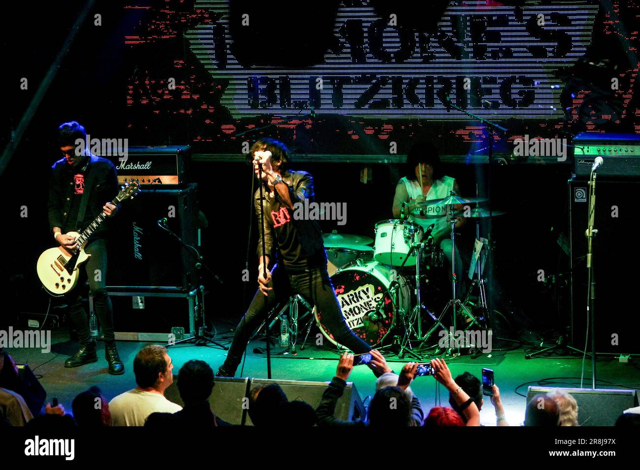 Drummer Marky Ramone during a performance with the band Anti-Idols, at ...