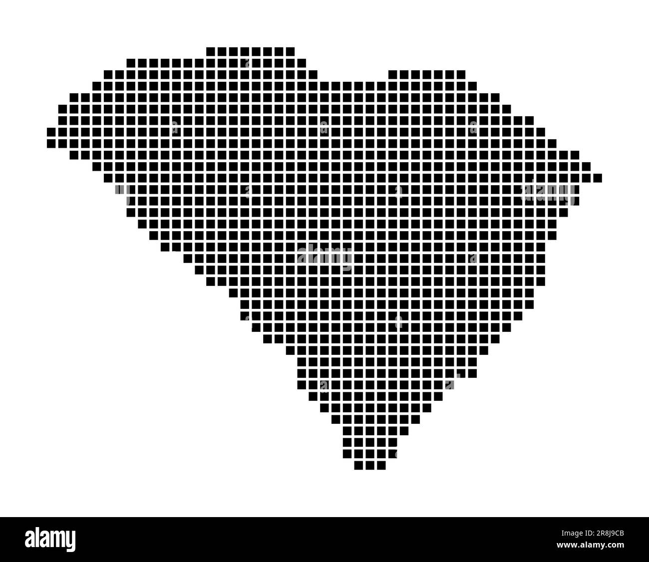 South Carolina map. Map of South Carolina in dotted style. Borders of ...