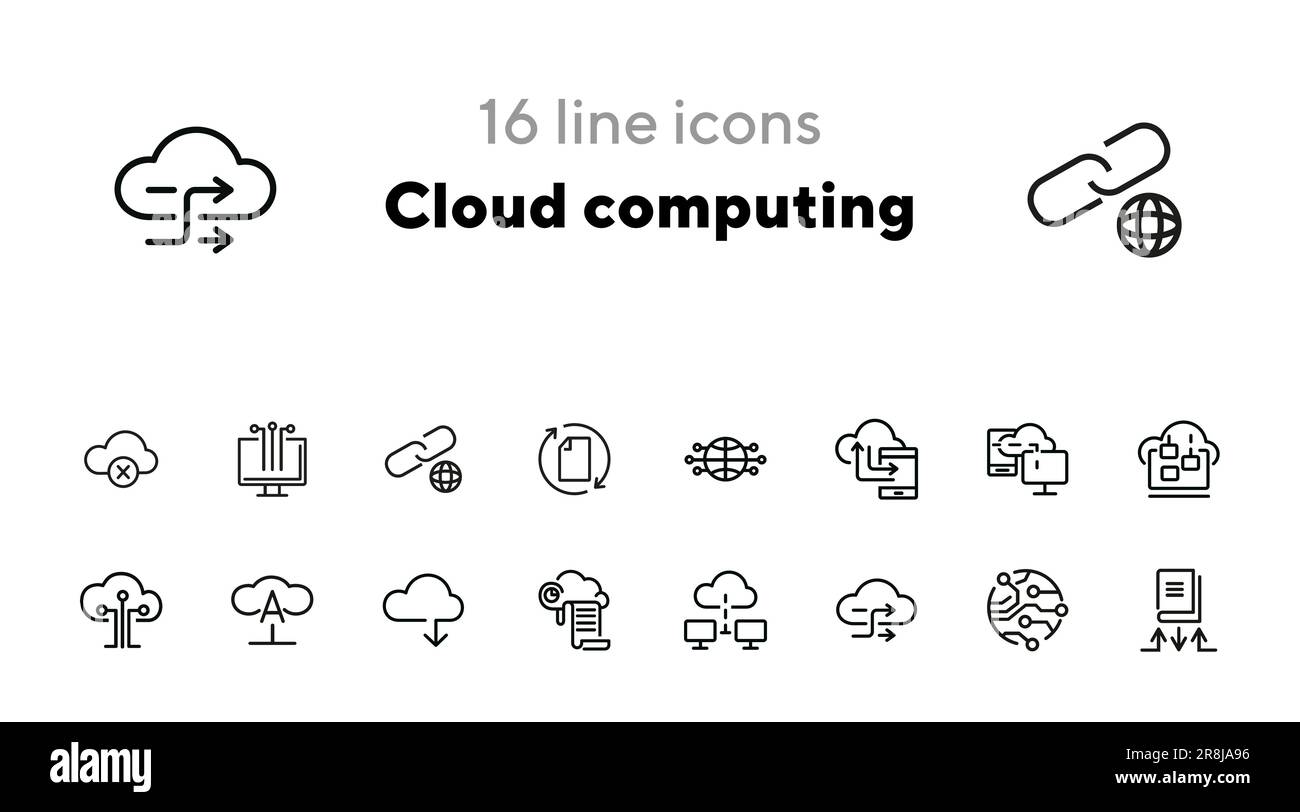 Cloud security vector line Stock Vector Images - Alamy