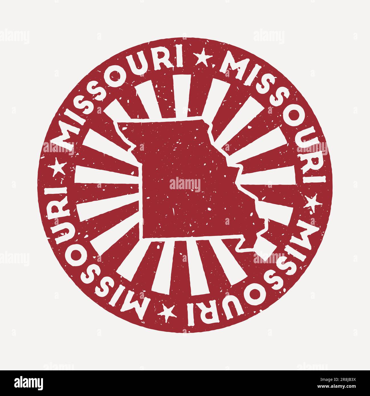 Missouri stamp. Travel red rubber stamp with the map of US state ...