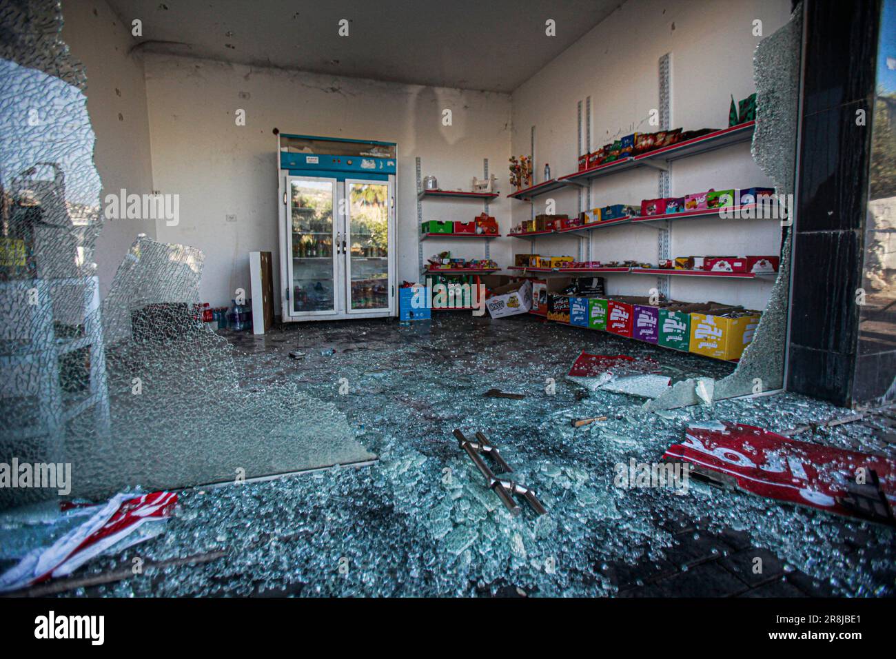 Al Laban Al Sharkiyeh, Palestine. 21st June, 2023. Interior view of a ...