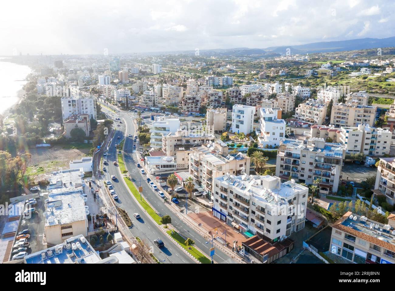 Aerial drone view of Limassol cityscape. Cyprus Stock Photo - Alamy