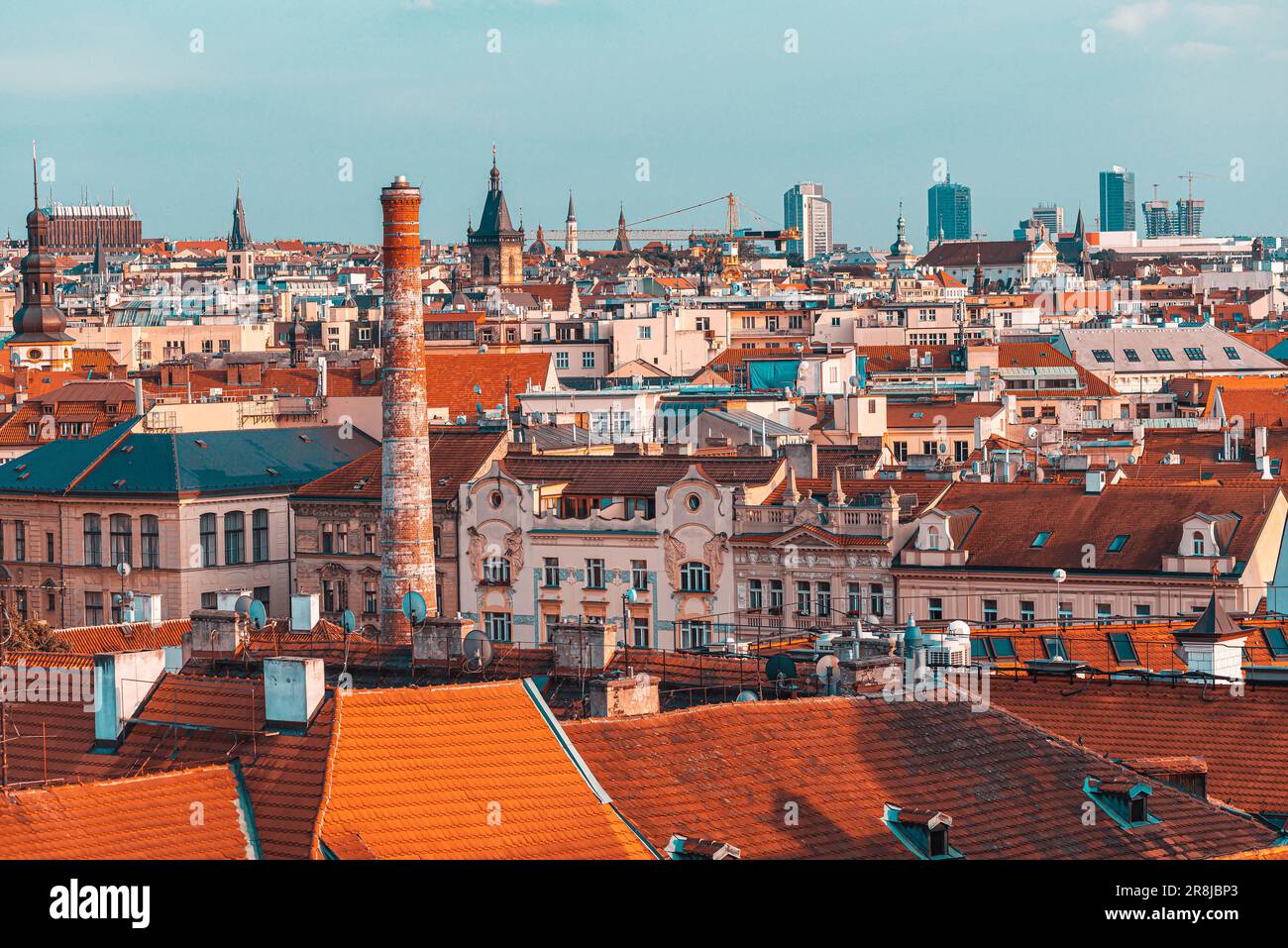 Prague rooftop view hi-res stock photography and images - Alamy