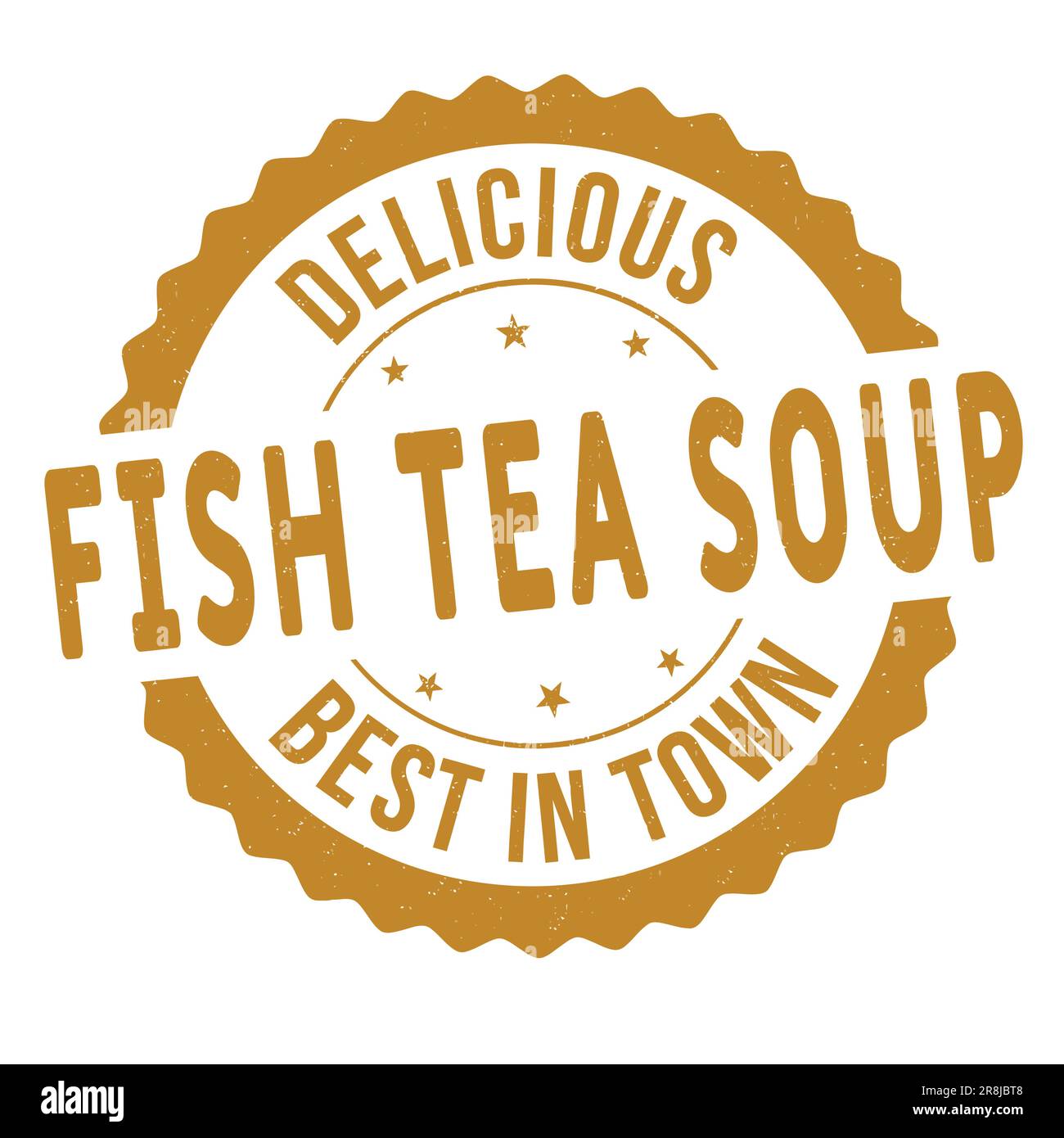 Fish tea soup grunge rubber stamp on white background, vector ...