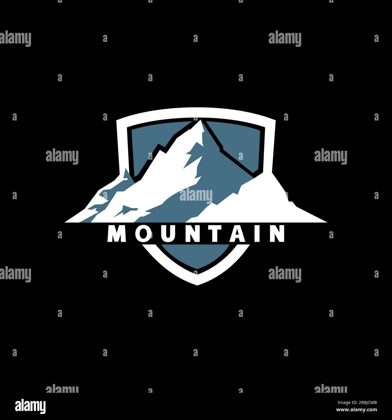 Mountain icon logo design template Stock Vector Image & Art - Alamy