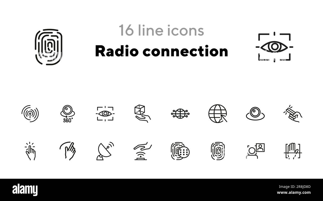 Radio connection icons Stock Vector Image & Art - Alamy