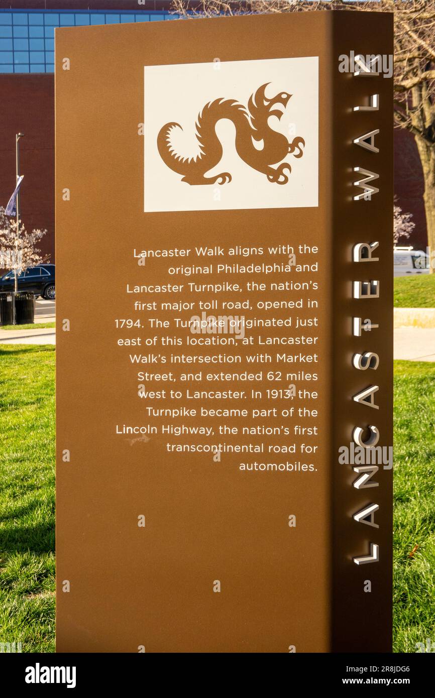 Lancaster Walk sign in Lancaster PA Stock Photo - Alamy